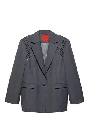 Max & Co. Oversized Embellished Blazer - Grey