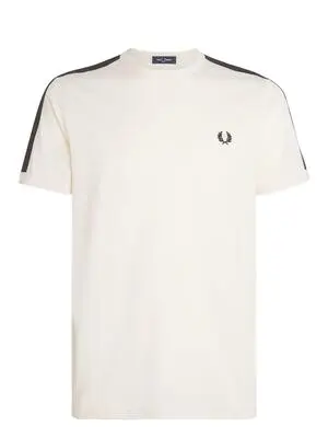 Fred Perry Cotton Contrast-tape Ringer T-shirt - White