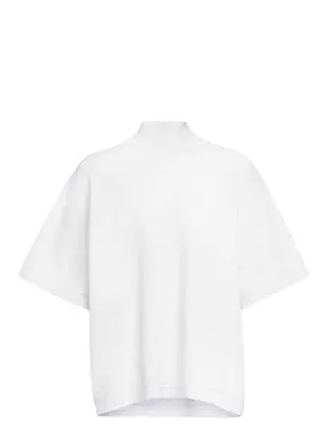 Alaïa Cotton-blend Knit T-shirt - White