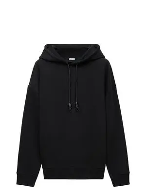 Loewe Cotton-blend Anagram Hoodie - Black