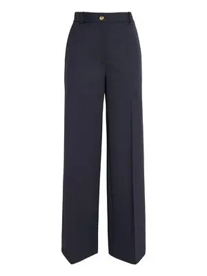 Sandro Wool-blend Straight Leg Trousers - Blue