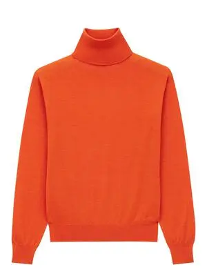Saint Laurent Cashmere-wool-silk Rollneck - Red