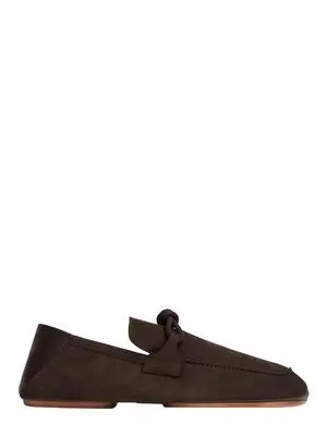 Bottega Veneta Nubuck Leather Loafers - Brown