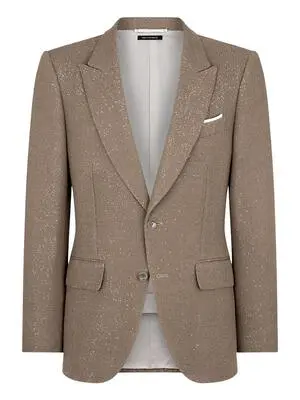TOM FORD Virgin Wool-blend Sequinned Blazer - Beige