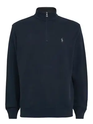 Polo Ralph Lauren Cotton-Blend Quarter-Zip Sweater Navy