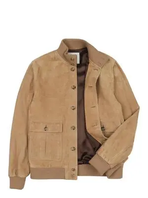 VALSTAR Suede Valstarino Bomber Jacket - Beige