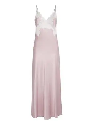 BOCAN Satin Lace-trim Caroline Nightdress - Pink