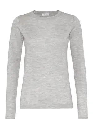 Brunello Cucinelli Cashmere And Silk Sweater - Grey