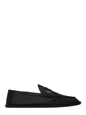 Saint Laurent Leather Loafers - Black