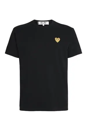 Play Comme Des Garcon Heart Logo T-shirt - Black