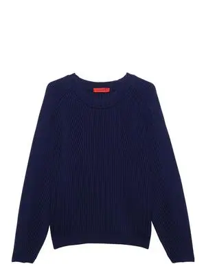 Max & Co. Cotton-blend Rib-knit Sweater - Blue