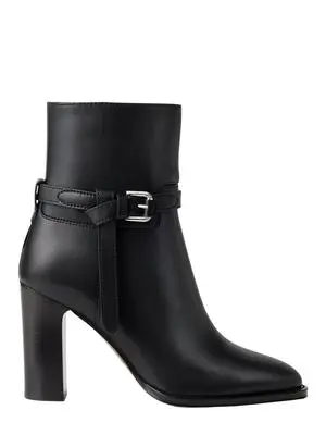 Ralph Lauren Leather Donnely Ankle Boots 90 - Black