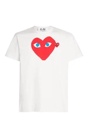 Play Comme Des Garcon Heart Logo T-shirt - White
