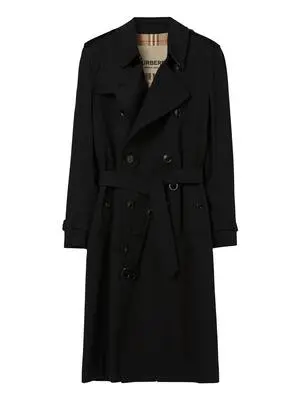 Burberry Long Kensington Heritage Trench Coat - Black