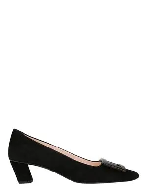 ROGER VIVIER Belle Vivier 45 Suede Pumps - Black