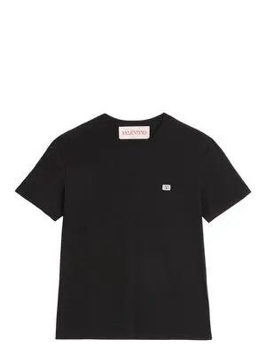 Valentino Garavani Cotton Vlogo T-shirt - Black