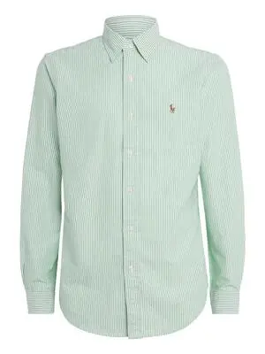 Polo Ralph Lauren Custom Fit Stripe Oxford Shirt - Green