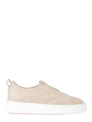 Santoni Victory Suede Slip-on Sneakers - Beige