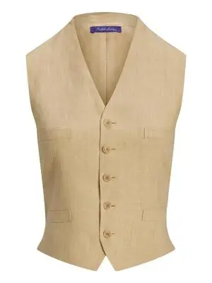 Ralph Lauren Linen Jaiden Waistcoat - Beige