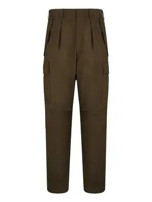 TOM FORD Virgin Wool-blend Cargo Trousers - Green