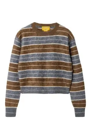 GUEST IN RESIDENCE Grizzly Striped Brushed Cashmere Sweater