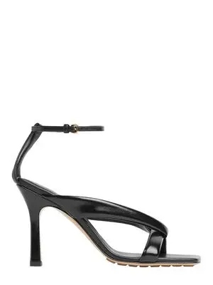 Bottega Veneta Calfskin Riva Heeled Sandals 90 - Black