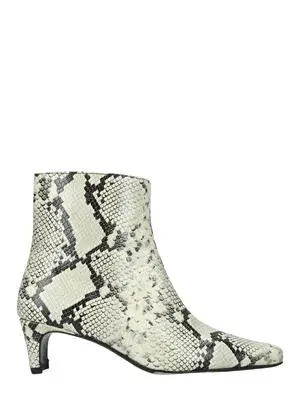 Staud Leather Wally Ankle Boots 55 - White