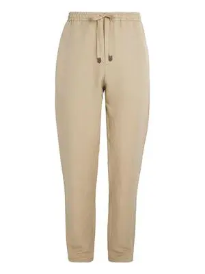 Canali Linen-silk Drawstring Trousers - Beige