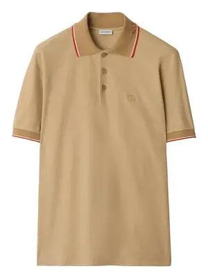 Burberry Cotton Ekd Polo Shirt Beige