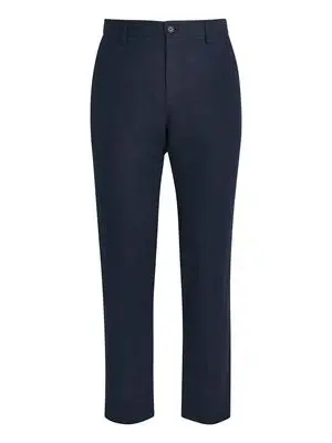 Nn07 Linen Theo Slim Trousers - Navy