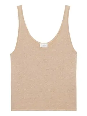 SAINT LAURENT Lamé Knit Tank Top