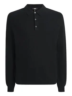 Paige Cotton-blend Elwynn Polo Shirt - Black