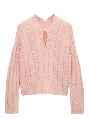 Loewe Wool Cable-knit Sweater - Pink
