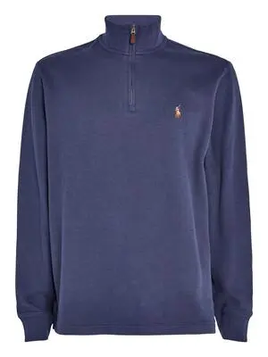 Polo Ralph Lauren Cotton Quarter-zip Sweatshirt - Navy