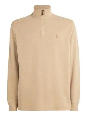 Polo Ralph Lauren Cotton Quarter-zip Sweater - Brown