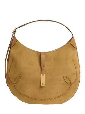 Polo Ralph Lauren Id Suede Shoulder Bag - Beige