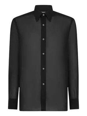 TOM FORD Cotton Voile Shirt - Black