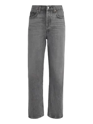AGOLDE 90s Pinch Waist Cropped Jeans - Grey
