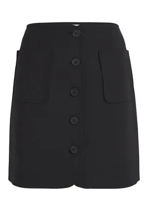 Claudie Pierlot Wool-blend A-line Mini Skirt - Black