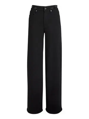 Paige Sasha Wide-leg Jeans - Black