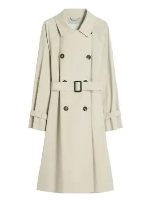 Max Mara Cotton-blend Trench Coat - Beige