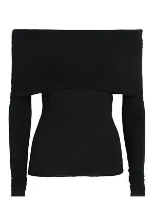 SKIMS Sheer Modal Off-the-shoulder Top - Black