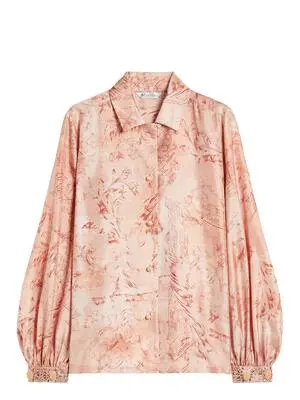 Max Mara Printed Silk Shirt - Pink