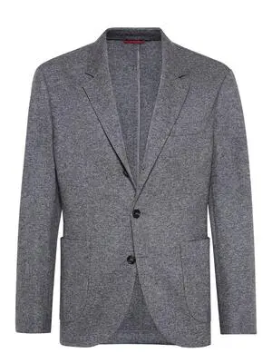 Brunello Cucinelli Cashmere Jersey Blazer - Grey