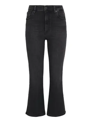 FRAME The Reboot Crop Bootcut Jeans - Black