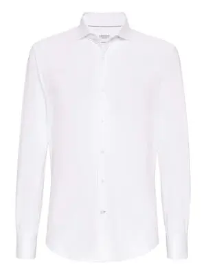 Brunello Cucinelli Cotton Piqué Shirt - White