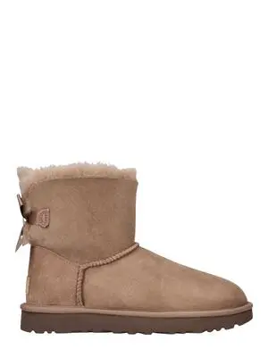 UGG Suede Mini Bailey Bow Ii Ankle Boots - Brown