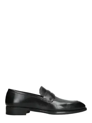 Magnanni Leather Madison Penny Loafers Black