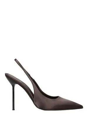 Paris Texas Satin Lidia Slingback Pumps 105 - Brown