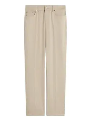 Dunhill Wool-blend Denim Trousers - Beige